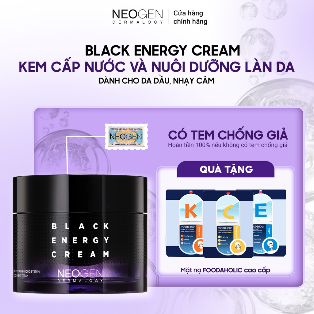 Kem Cấp Nước Nuôi Dưỡng Làn Da Neogen Dermalogy Black Energy Cream 80ml ...