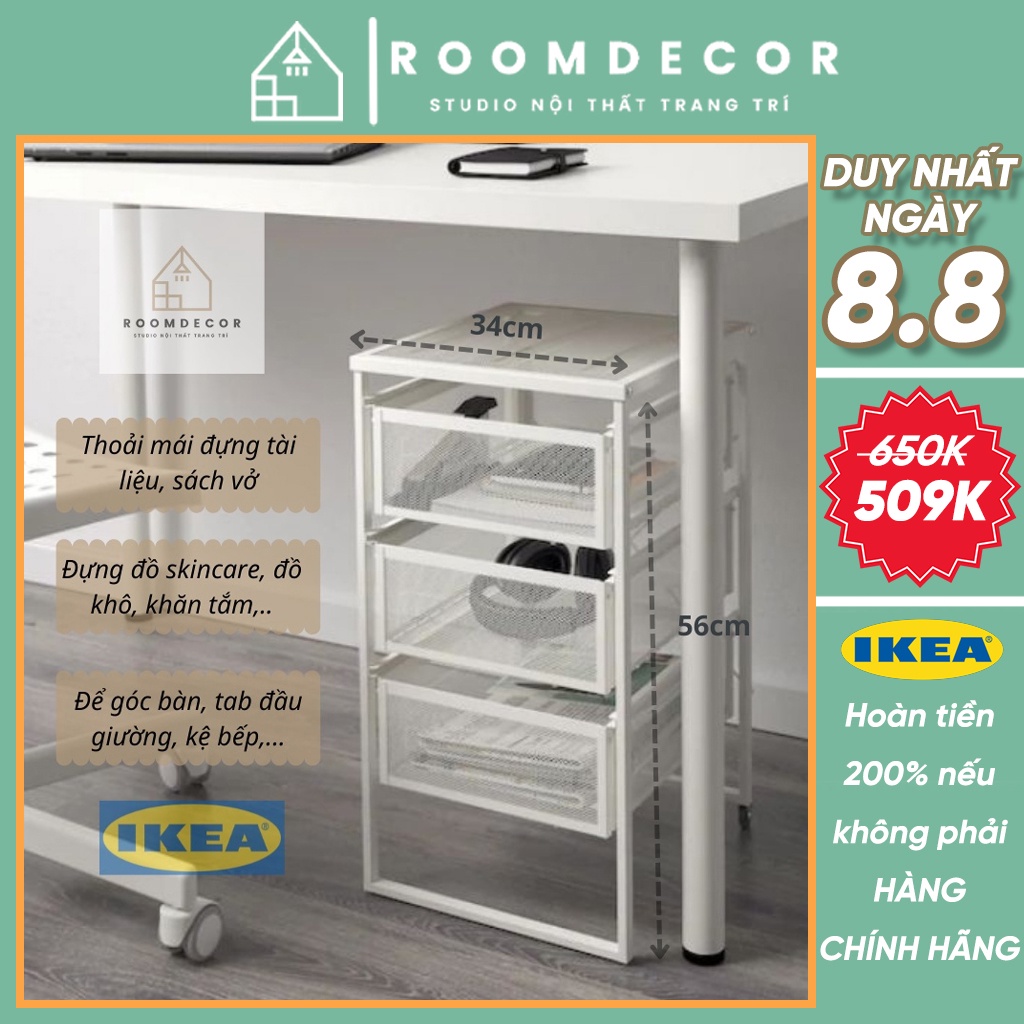 Mua Kệ Đựng Đồ Đa Năng 3 Tầng Để Sách Có Ngăn Kéo Chính Hãng IKEA hàng ...