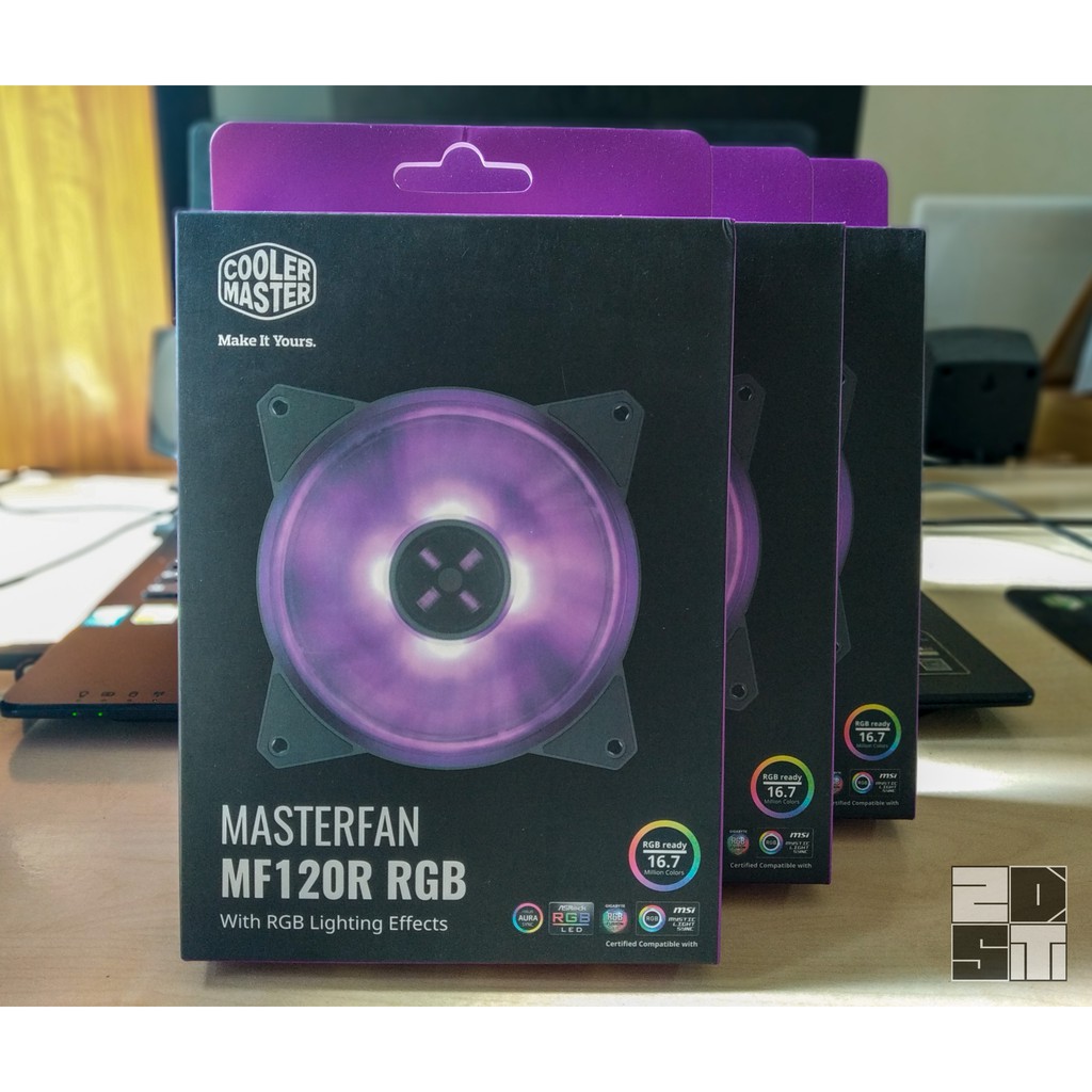 Quạt Cooler Master MASTERFAN MF120R RGB đồng bộ RGB Fusion, Aura Sync ...