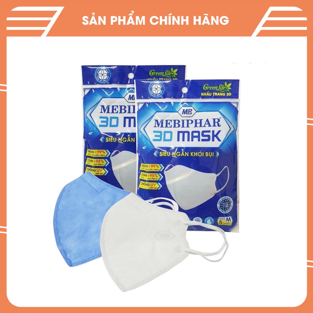 Khẩu trang mebiphar 3d mask chống nắng chặn tia ngăn tới 99 khói bụi và ...
