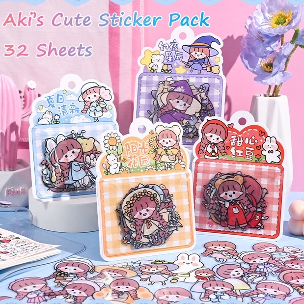 Well 11Hình Dan Sticker Dễ Thương Sticker Cute 36 Hình Dán Trong Suốt ...