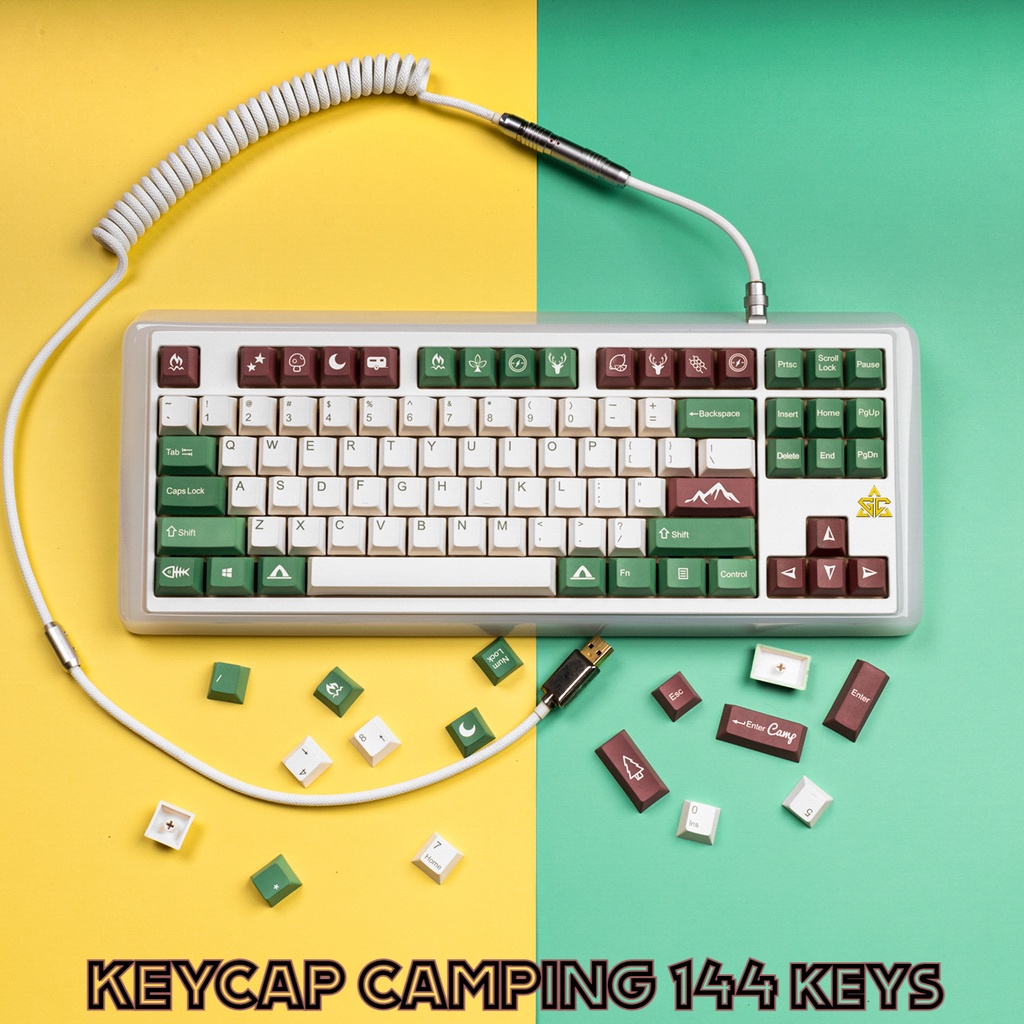 Keycap GMK CAMPING R1 Clone 144 nút bàn phím cơ Profile Cherry Thick ...
