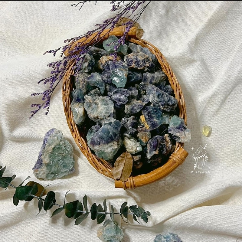 (Link mới) Đá thanh tẩy Fluorite (đọc nội dung mô tả)màu xanh tím mint ...