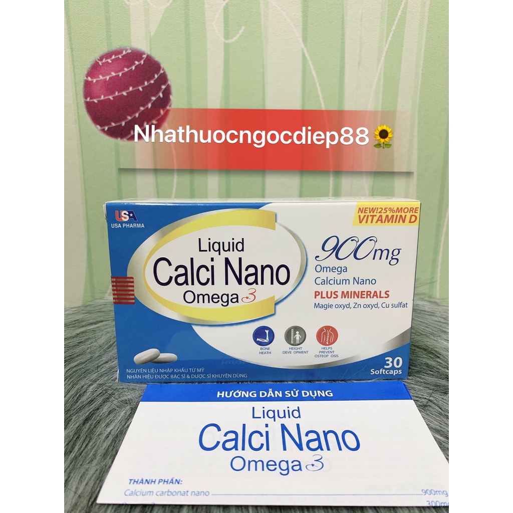 [Chính Hãng]VIÊN UỐNG CANXI NANO OMEGA 3 - DÀNH CHO NGƯỜI CẦN BỔ SUNG CANXI - LIQUID CALCI NANO ...