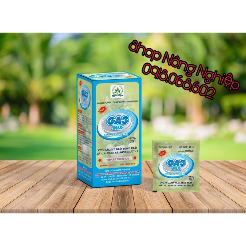 Phân bón lá GA3 MIX 10gr, bổ sung dinh dưỡng và kích thích sinh trưởng ...
