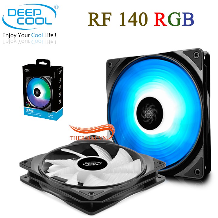 Quạt fan case 14cm RGB DeepCool RF 140 – 2 in 1 - Quạt êm, hiệu ứng màu ...