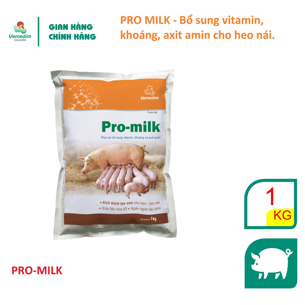 Mua Vemedim Pro-milk Bổ sung vitamin, khoáng, axit amin giúp heo mẹ ...