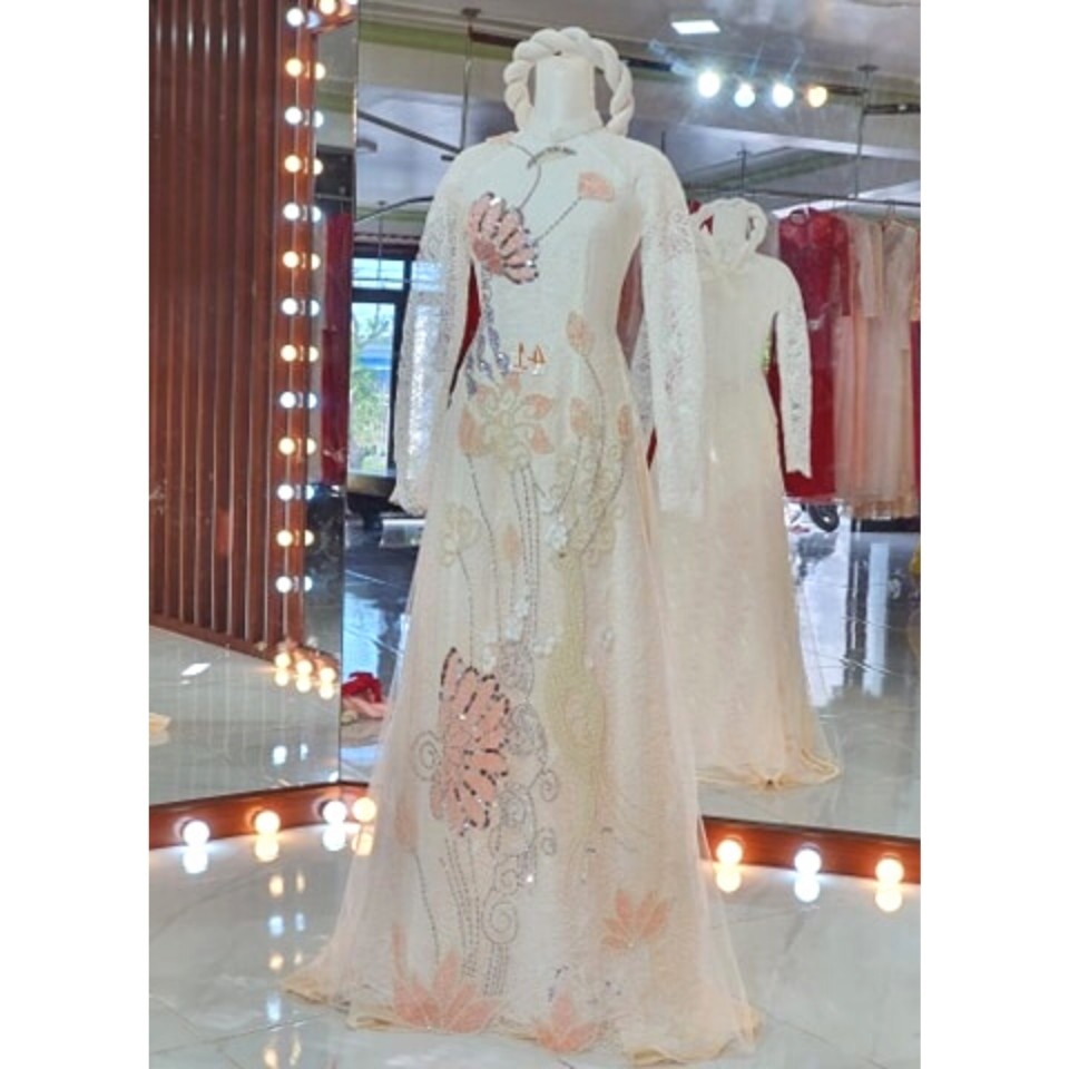 Mua Áo Dài Cô Dâu ADD16 Nữ Mặc Trong Ngày Cưới, Ăn Hỏi, Nổi Bật ĐÍnh Đá ...