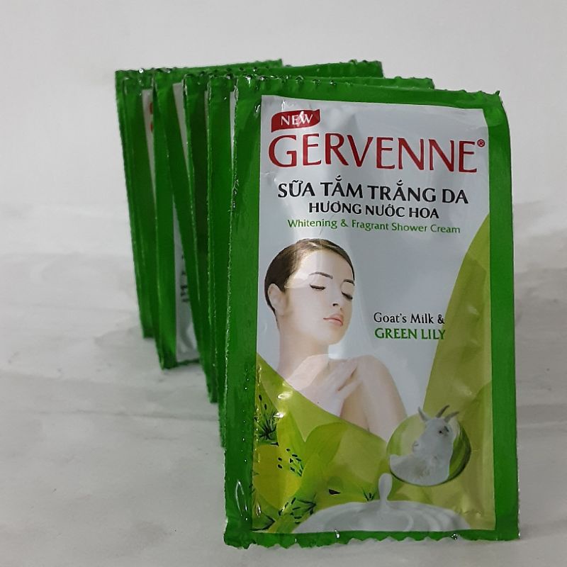 Dây sữa tắm Gervenne xanh 4,5g x12 gói | Shopee Việt Nam