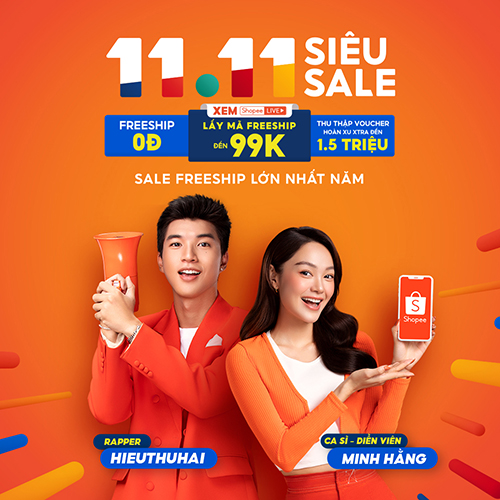 Shopee Cảm Ơn | 11.11 Siêu Sale - Sale Freeship | Shopee Việt Nam