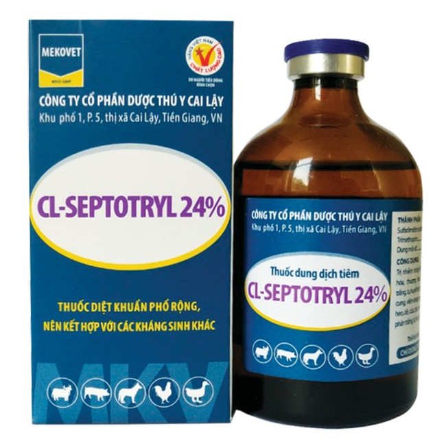 Mua SEPTOTRYL 24% 100ML MEKOVET hô hâp tiêu hóa trên heo dê cừu chó mèo ...