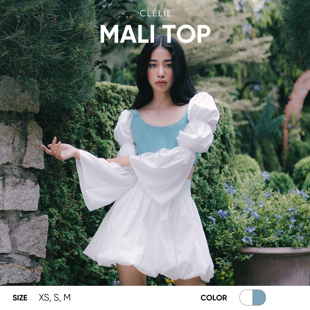 Áo kiểu nữ tay phồng | MALI TOP - CLÉLIE | Shopee Việt Nam