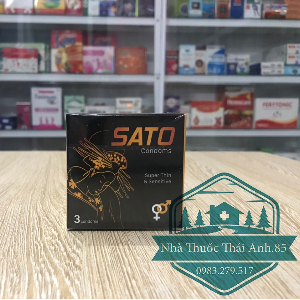 Bao Cao Su SATO Hộp 3 Chiếc | Shopee Việt Nam