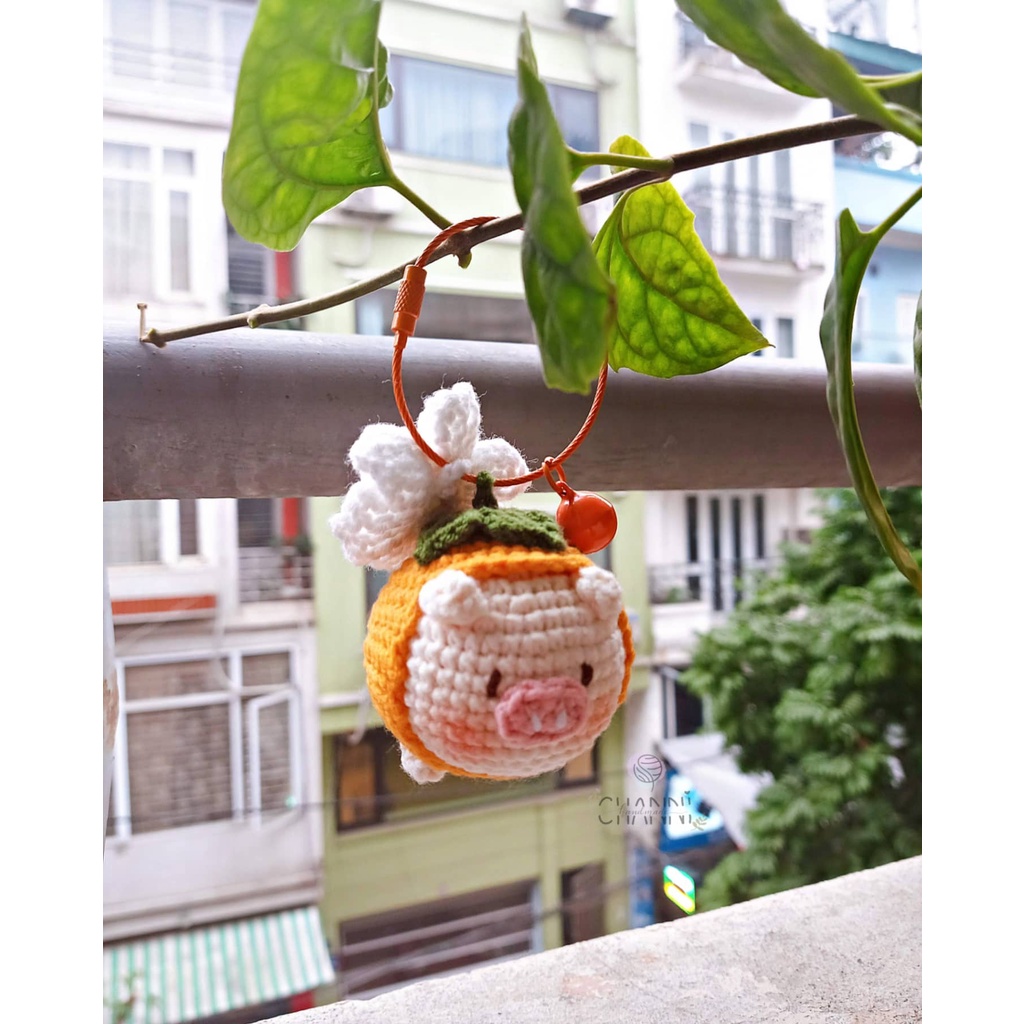 Mua Bé Heo cosplay trái cam - trái quýt siu cute; Móc treo túi sách ...