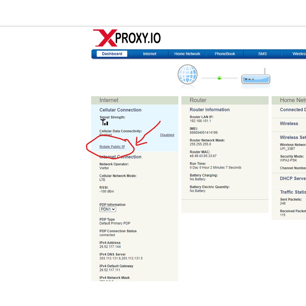 Mua USB 4G XProxy XH20 full 4G LTE cat 4, có IPv6 chuyên đổi IP nhanh trong 3s thích hợp cho bộ ...
