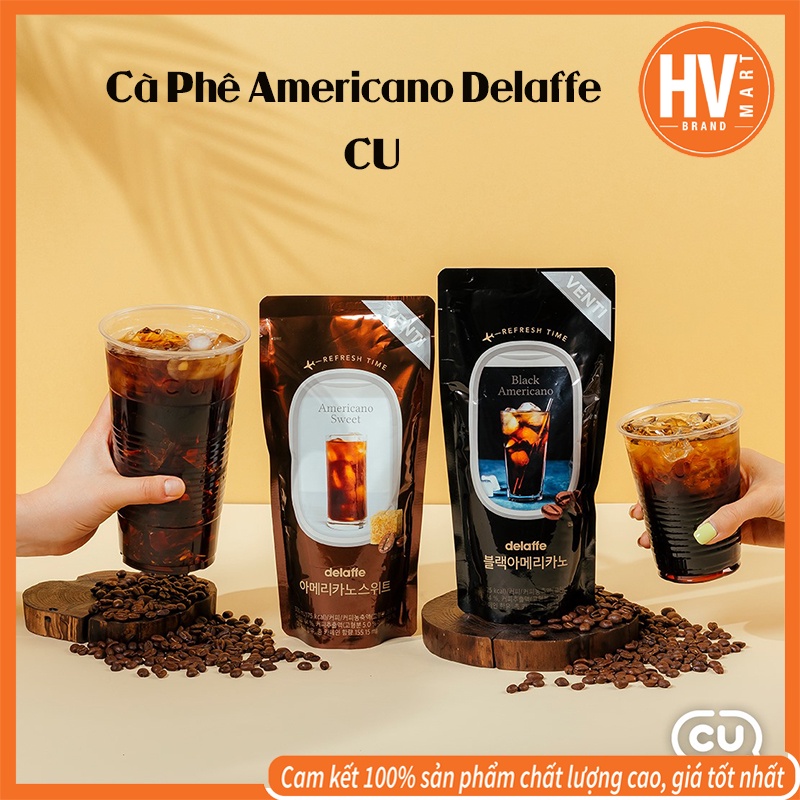 [Hàng Hot] Cà Phê Black Americano & Americano sweet Delaffe Của CU Hàn ...