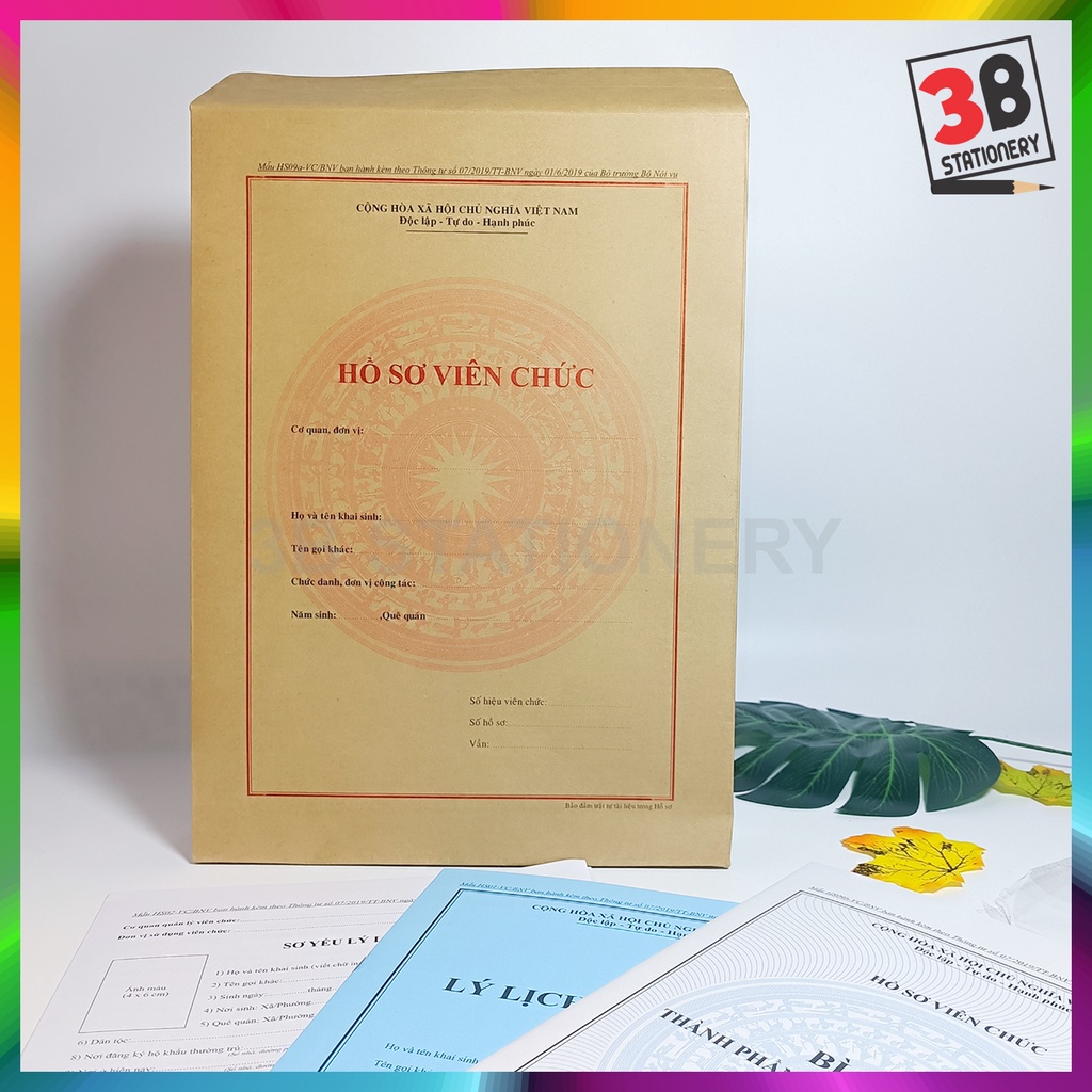 Mua Hồ sơ viên chức theo thông tư 07/2019/TT-BNV mẫu chuẩn HS01 đến ...