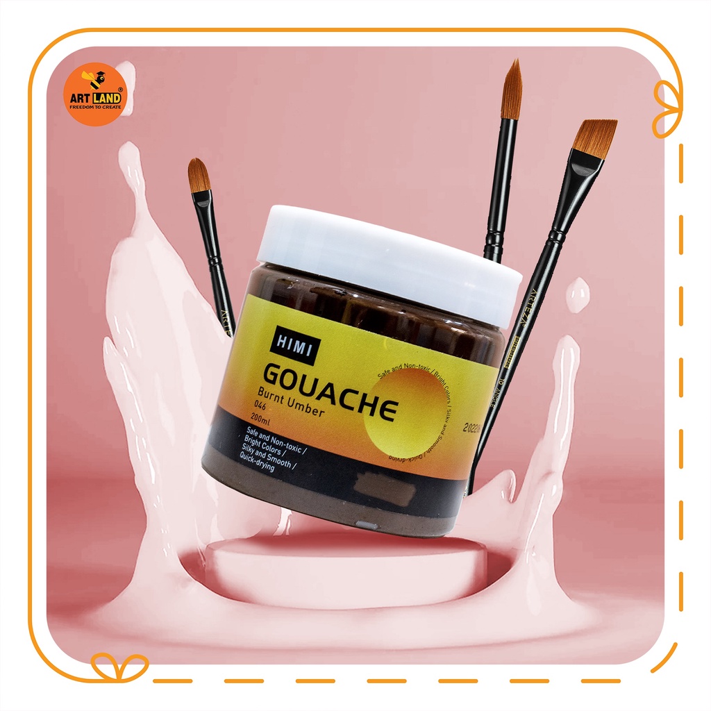 Màu Gouache Màu bột wat Himi 200ml Dạng Hũ Tiện Lợi Artland - MixASale