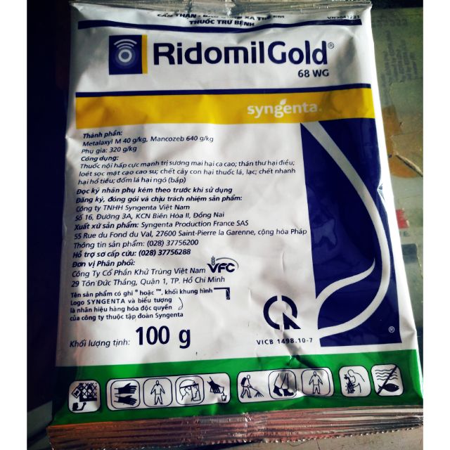 Thuốc phòng trừ bệnh RIDOMIN GODL 68 WP gói 100gr. | Shopee Việt Nam