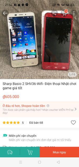 Sharp Basio 2 SHV36-Wifi- Điện thoại Nhật chơi game giá tốt | Shopee ...