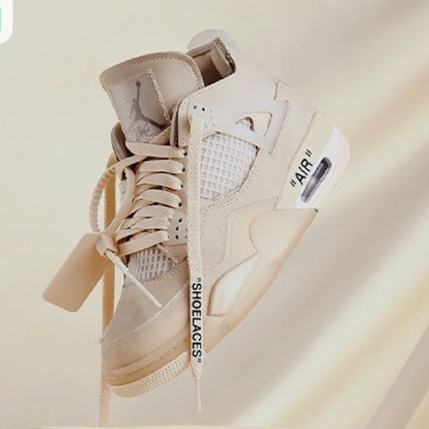 Giày Jordan 4 Nam Nữ, Giày JD4 Màu Vàng Kem Off White Hàng Đẹp Full Box ...