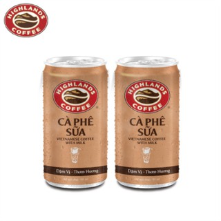 Lốc 6 lon cà phê sữa đá Highlands Coffee 185ml/lon | Shopee Việt Nam