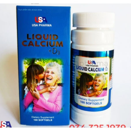 Viên uống Canxi LIQUID Calcium D3 - Bổ sung canxi chống còi xương ...