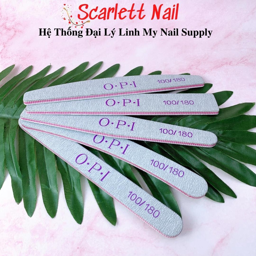 Dũa Móng Tay OPI Chữ Tím Độ Nhám 100180 - Dũa Móng Gel Móng Tự Nhiên ...
