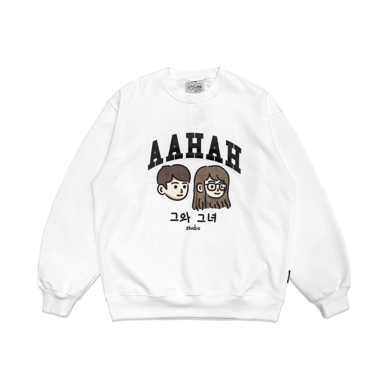 Áo Sweater Nỉ Màu AAHAH Studio Cartoon Form Rộng - MixASale