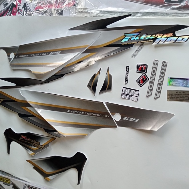Mua ( Tem zin đời FU) Trọn bộ tem xe Future Neo GT màu xám logo chữ xi, chữ thường giá rẻ nhất ...
