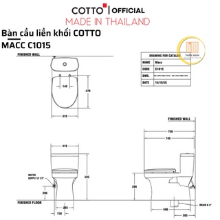 Bàn cầu liền khối COTTO MACC C1015 - Hàng chính hãng | Shopee Việt Nam