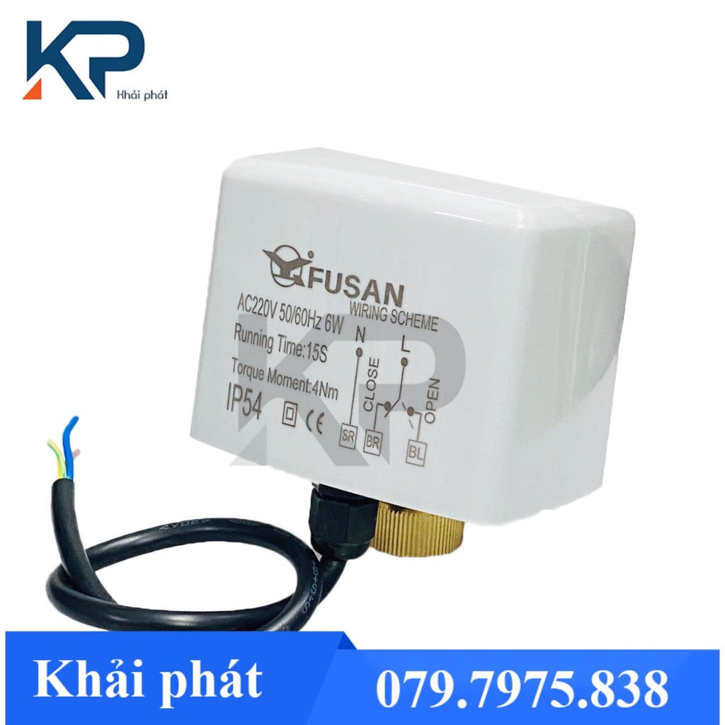 Mua van bi điện 2 ngã thường đóng 3 dây BVE thau FUSAN-Van bi điện 2 ...