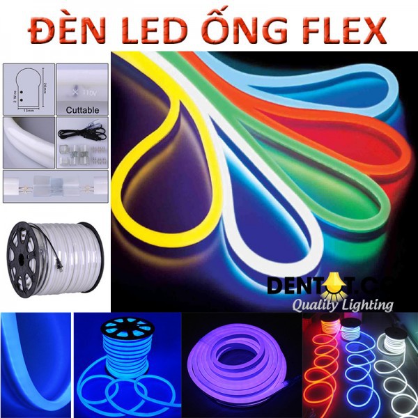 Mua Dây LED Neon Flex V1, 220V, Đơn màu Trắng, Vàng, Đỏ, Xanh dương ...