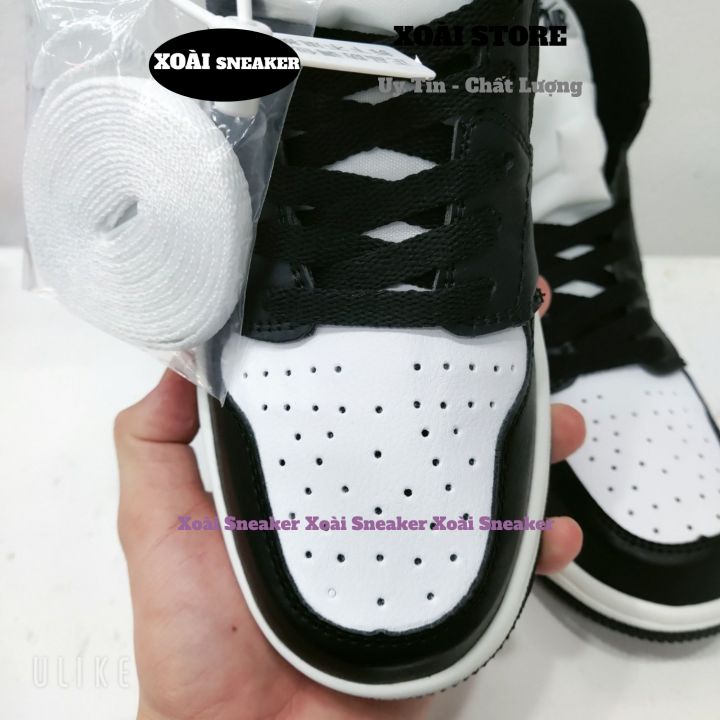 Giày JD panda cao màu đen trắng, giày JD1 low đen trắng hàng cao cấp ...