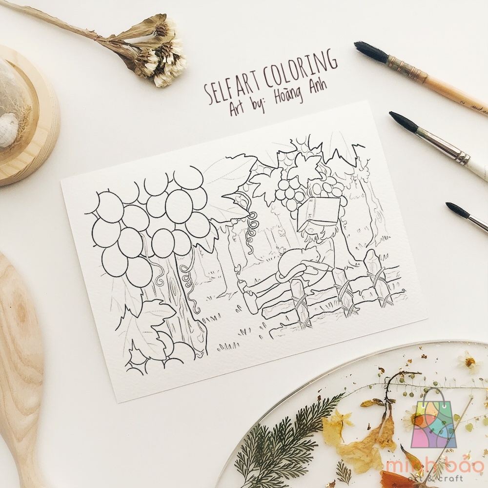Mua TRANH TÔ MÀU "FRUIT LAND" - CỦA HOÀNG ANH, 4 TRANH 300GSM, COLD ...