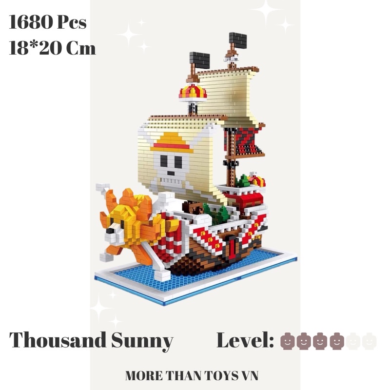 Lego One Piece Tàu Thousand Sunny- Đồ Chơi Xếp Hình Nano Blocks ...