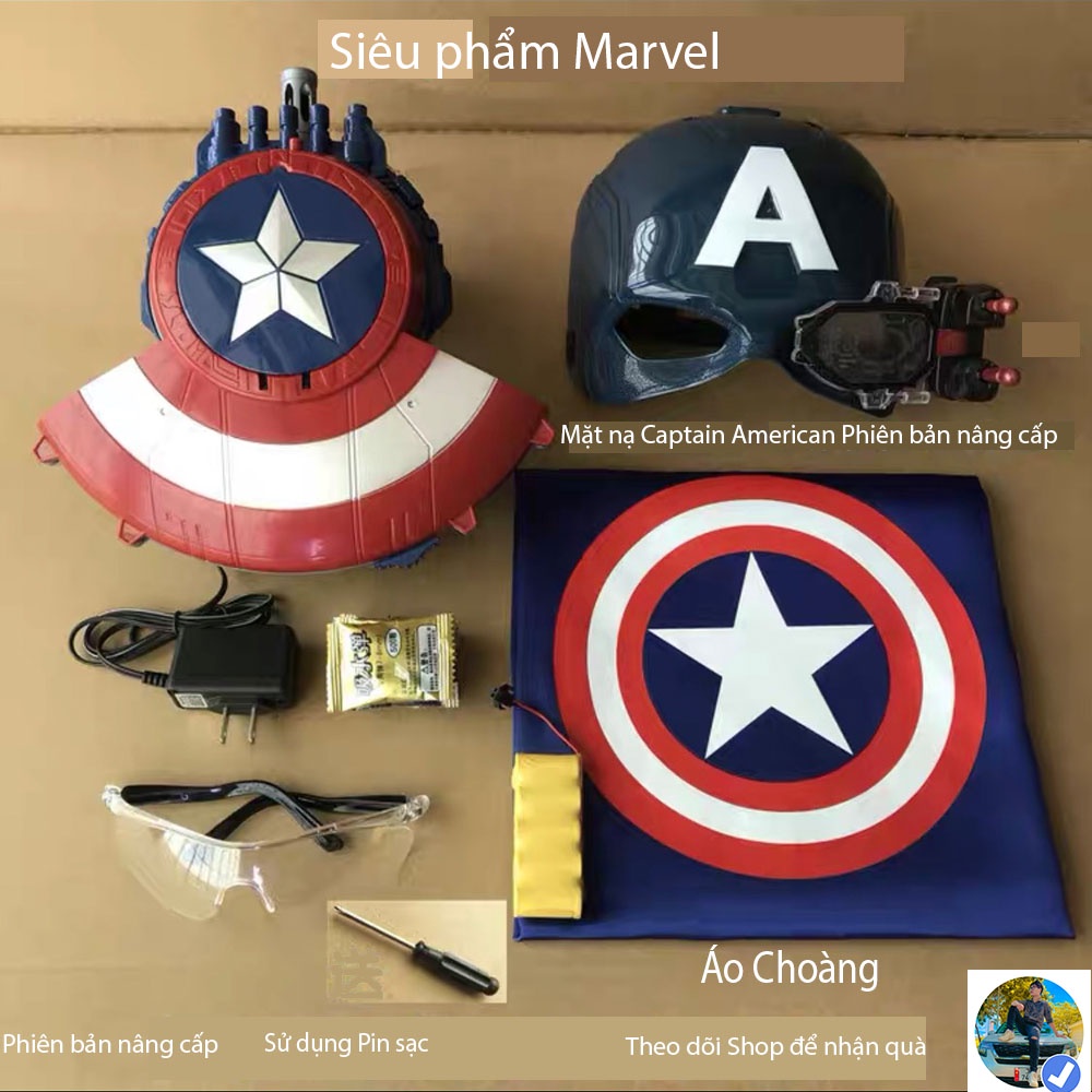 Mua Khiên Captain American bắn đạn xốp, Mũ , Áo Choàng, mặt nạ IRON Man ...