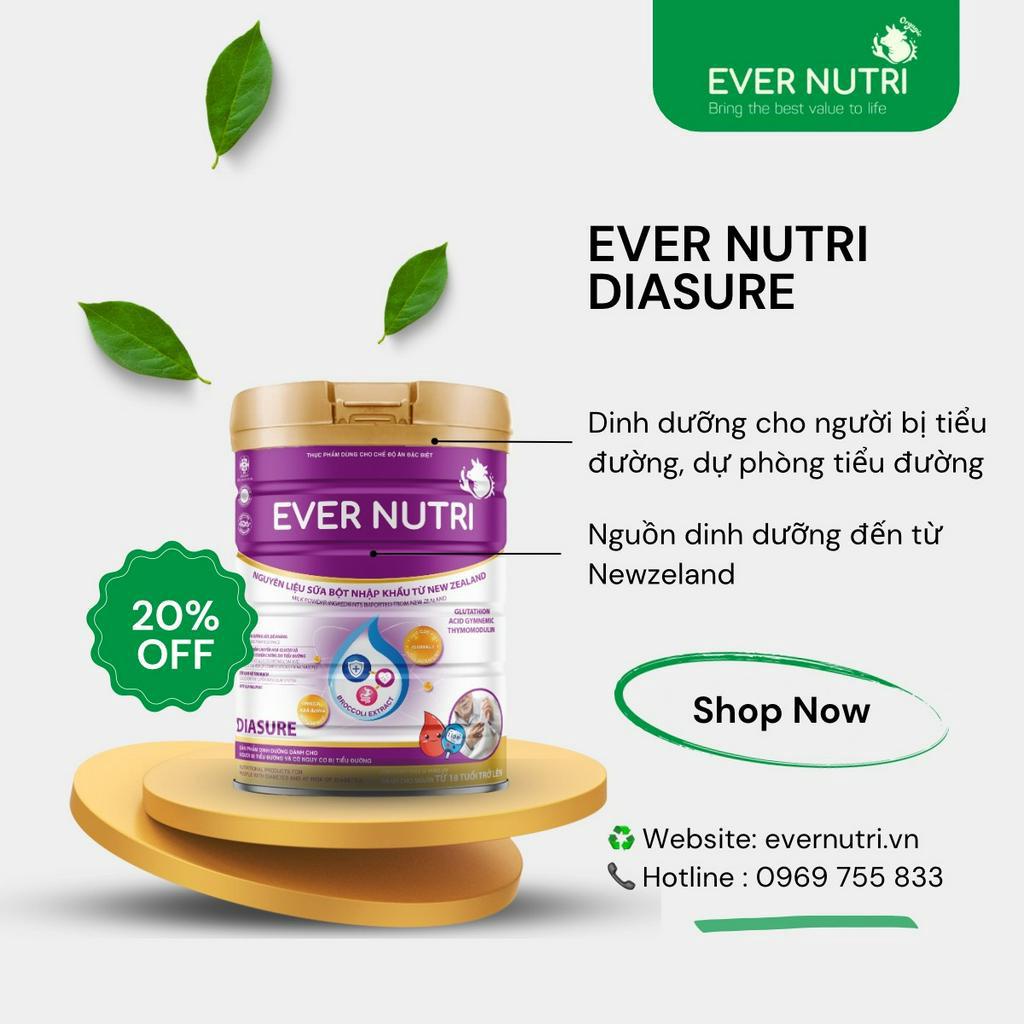 Mua SỮA BỘT EVER NUTRI DIASURE SỮA DINH DƯỠNG CÔNG THỨC CHO NGƯỜI BỊ TIỂU ĐƯỜNG VÀ CÓ NGUY CƠ ...