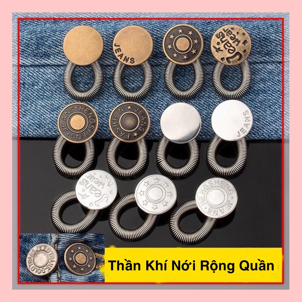 [Dây Lò Xo] Set 2 Nút cài quần jean nút gài nút khuy bằng kim loại dây ...