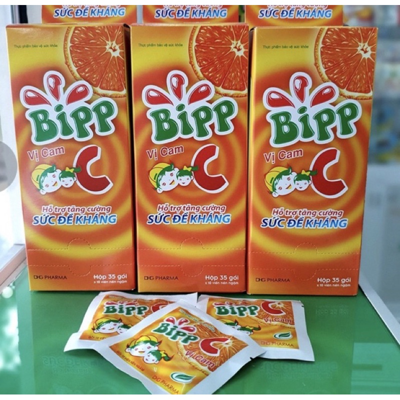 Viên ngậm Bipp C bổ sung vitamin c,tăng sức đề kháng cho bé | Shopee ...