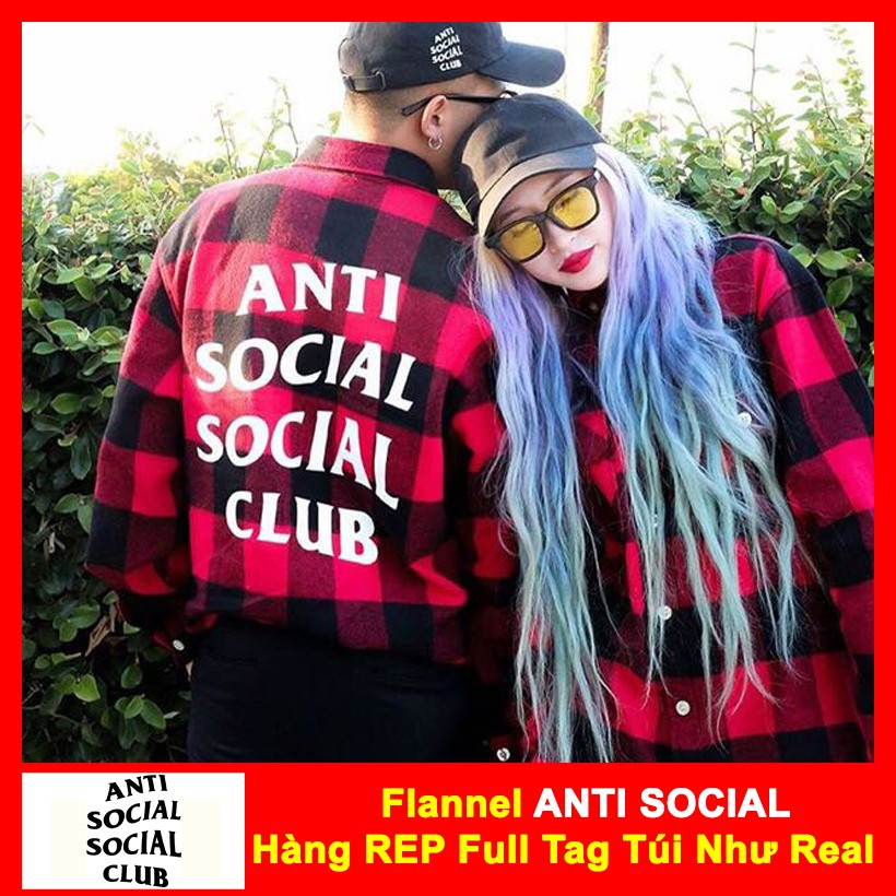 Áo Flannel Anti Social Social Club Kkoch, Áo ASSC, Flannel | Shopee ...