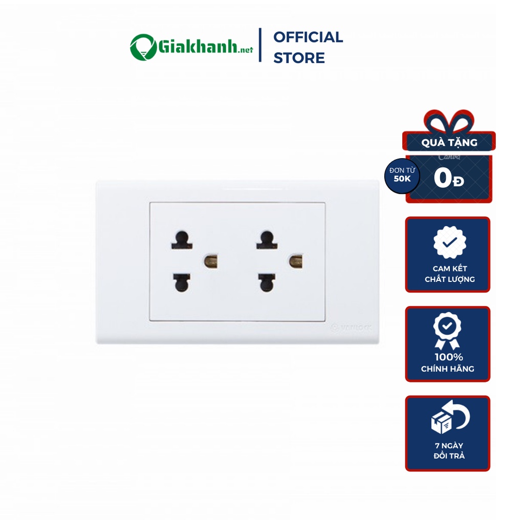 Mặt 2 Ổ Cắm 3 Chấu 16A Sino S18UE2 | Shopee Việt Nam