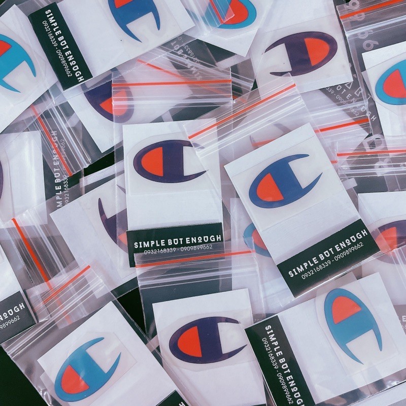 Mua Decal Logo Sticker Patch in áo ủi trực tiếp lên vải logo champions ...