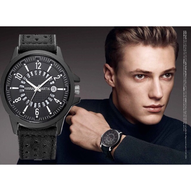 [CHÍNH HÃNG] Đồng hồ nam HANNAH MARTIN HM-1601 dây da cao cấp phong ...