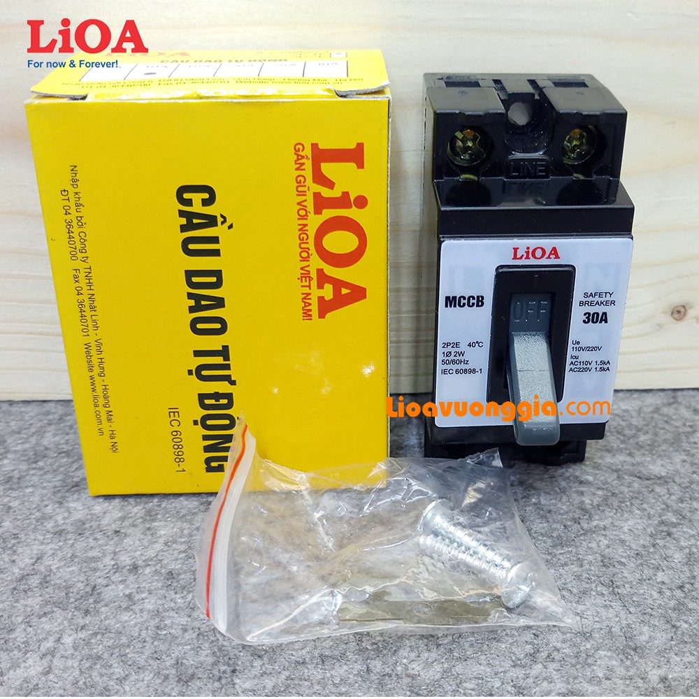 Mua Cầu dao tự động an toàn APTOMAT LiOA 30A loại 2 cực 2 tiếp điểm ...