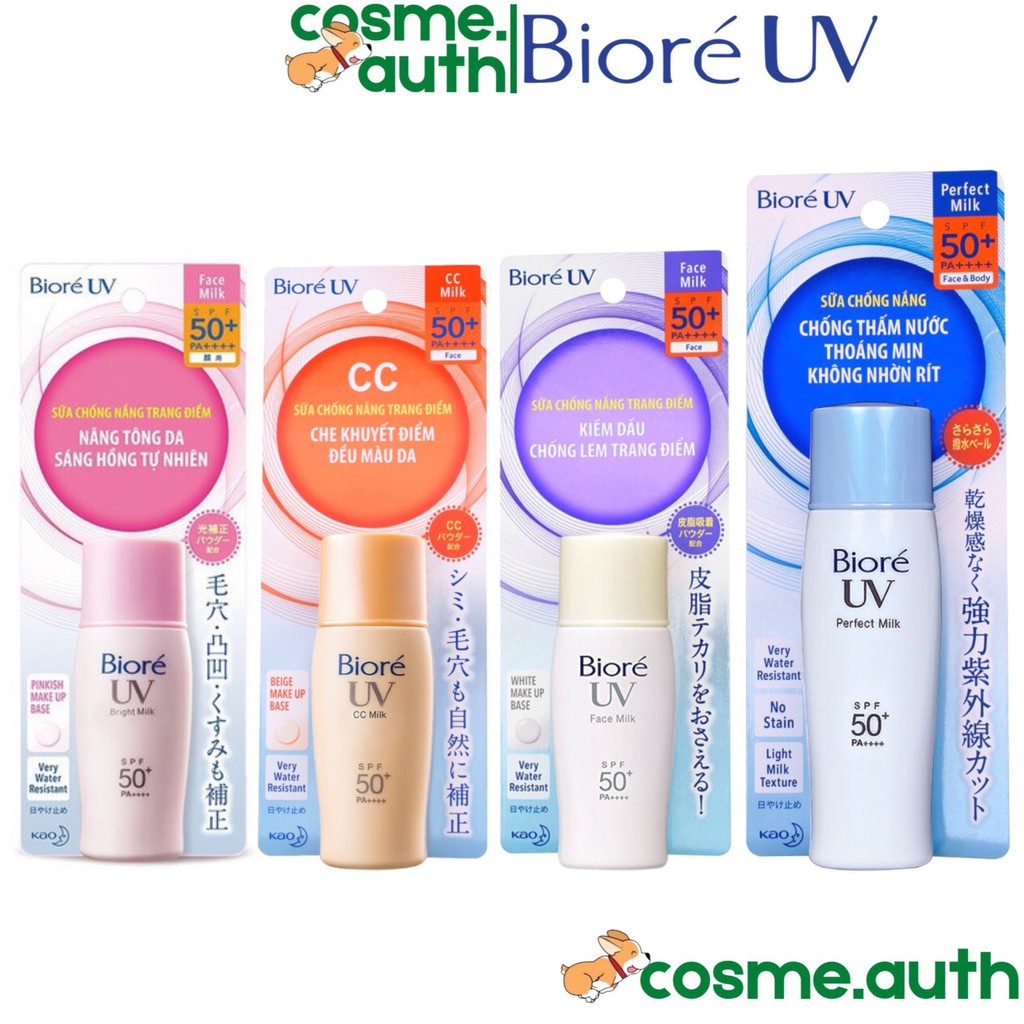 Kem Chống Nắng Biore UV Milk - Sữa Chống Nắng Biore UV Milk SPF50+ PA ...