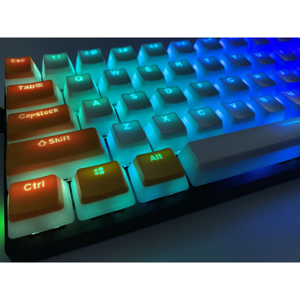 Mua Keycap pudding, keycap pudding trắng màu vàng 61 Double Shot PBT ...