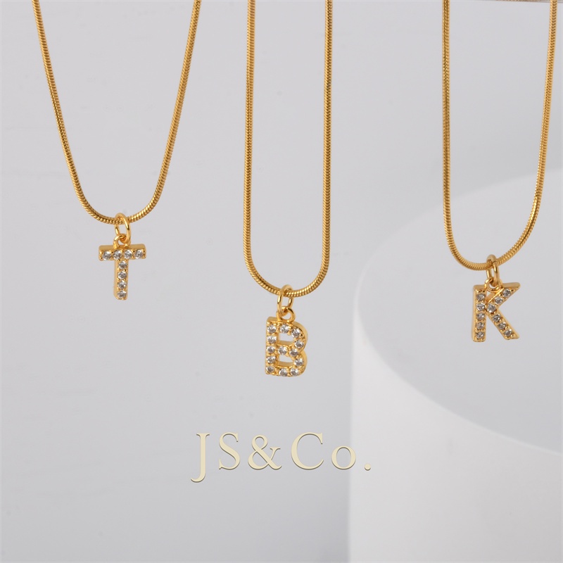 Mua JS&Co. Mặt Dây Chuyền Chữ Cái Kim Cương Vàng 18K Phụ Kiện Thời ...