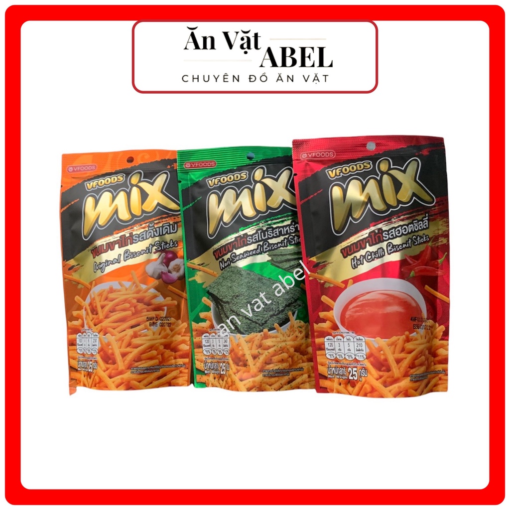 Bim bim mix Thái Lan 25g, Bim bim que Thái Lan, Snack Thái, Ăn Vặt ABEL