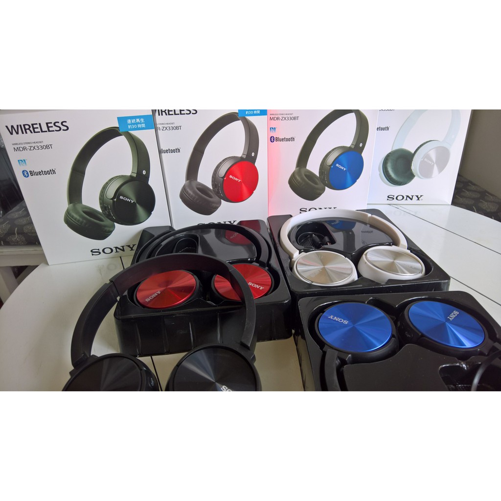 Tai nghe bluetooth chụp tai Sony ZX 330BT (đỏ, xanh, trắng) | Shopee ...